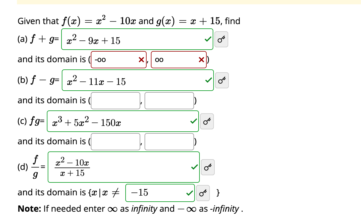 Solved Given That F X X2−10x And G X X 15 Find A F G