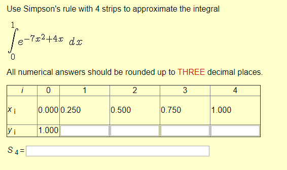 Solved Use Simpson's rule with 4 strips to approximate the | Chegg.com