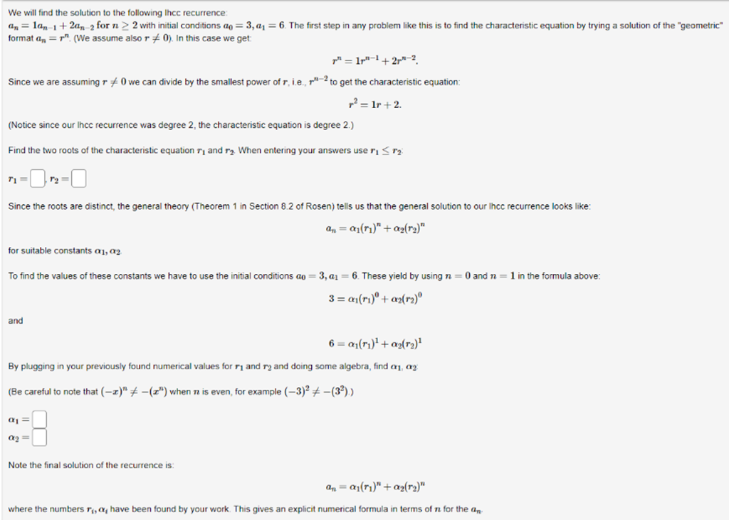 Solved We will find the solution to the following lhce | Chegg.com