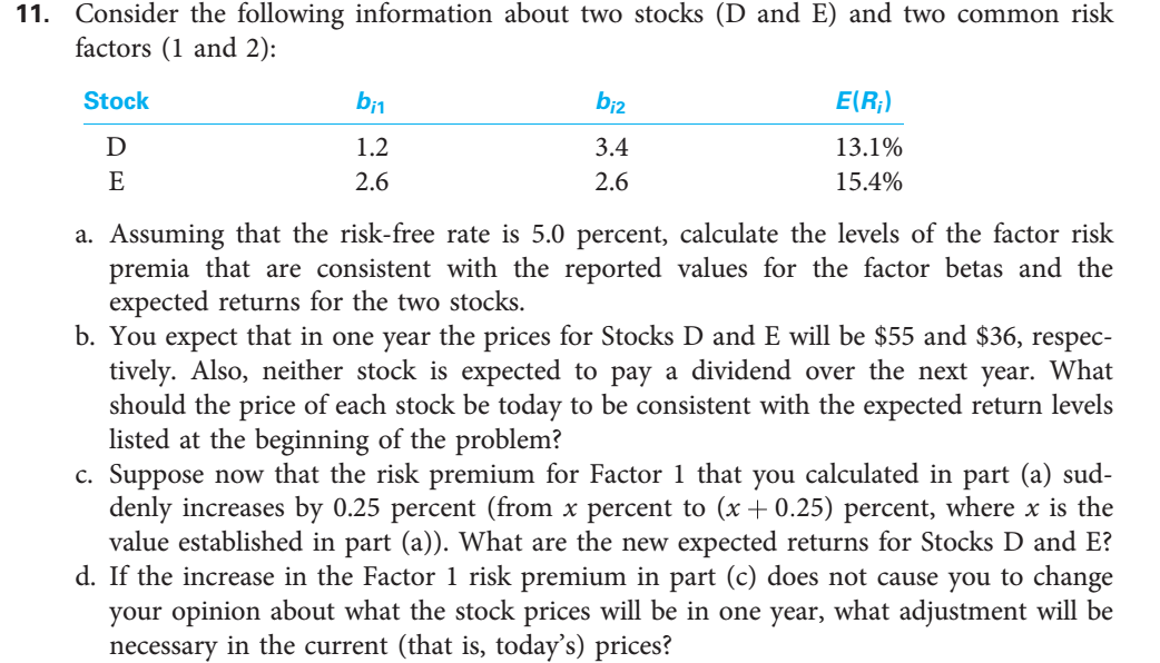 Solved Consider the following information about two stocks | Chegg.com