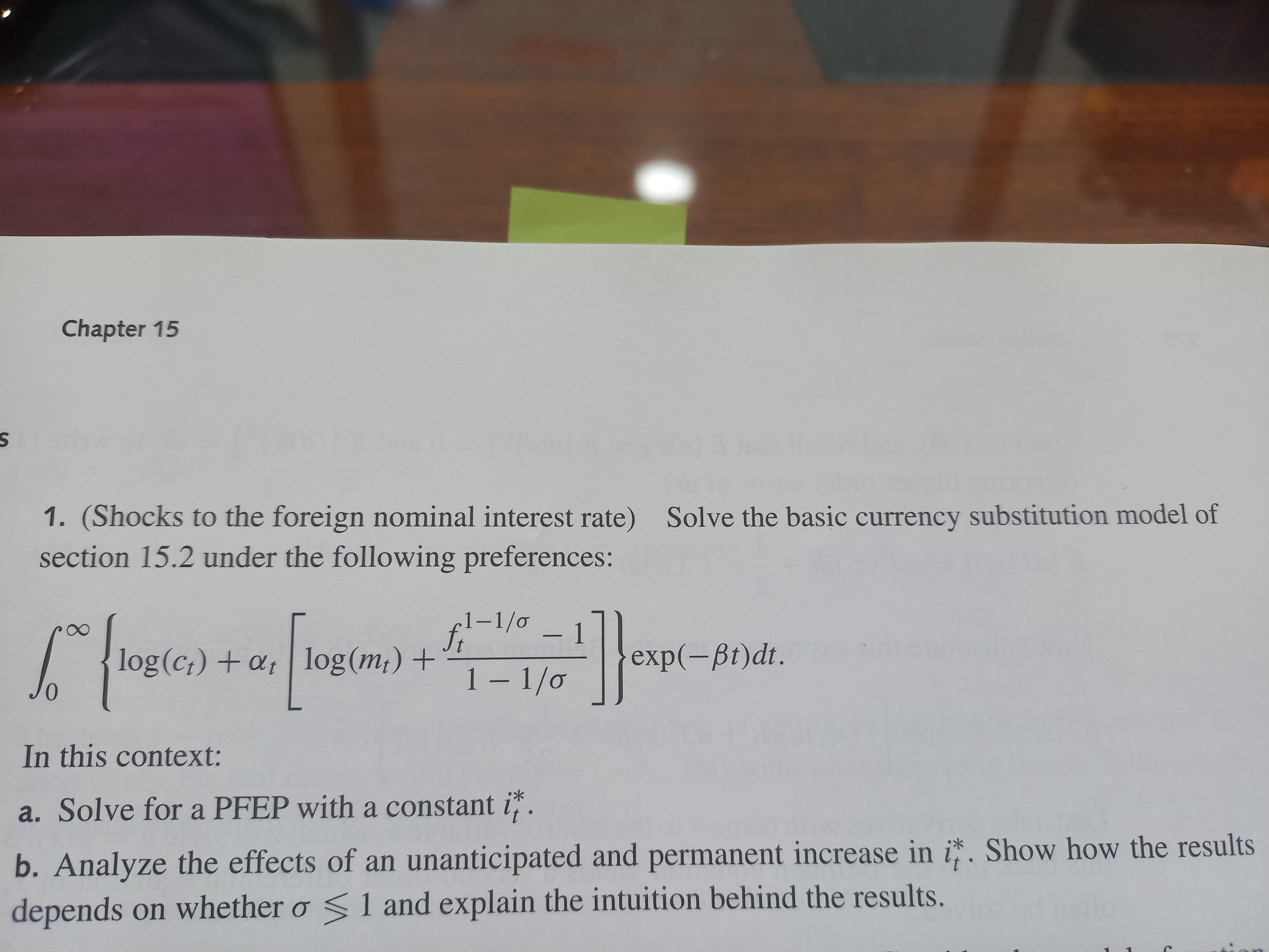 Solved 1. (Shocks to the foreign nominal interest rate) | Chegg.com