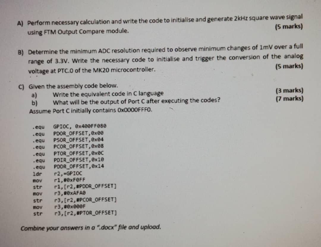 A) Perform necessary calculation and write the code | Chegg.com