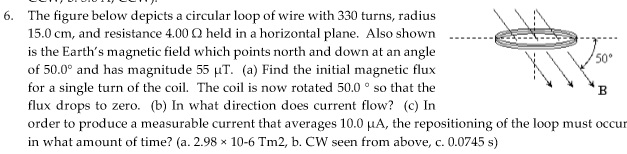 Solved The figure below depicts a circular loop of wire with | Chegg.com