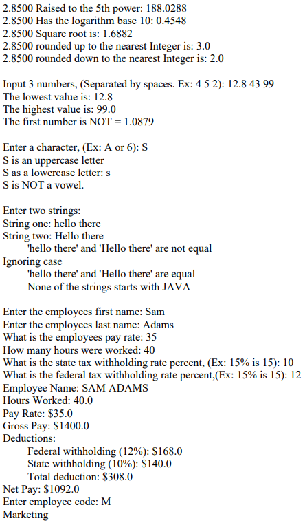 Solved Java Constraints • Don’t use System.exit() to exit | Chegg.com