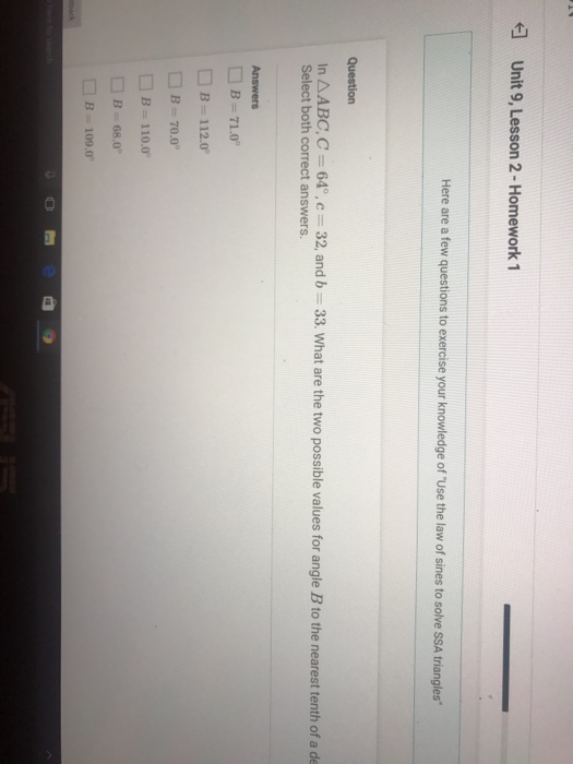 Solved In delta ABC, C = 64 degree, c = 32, and b = 33. What | Chegg.com