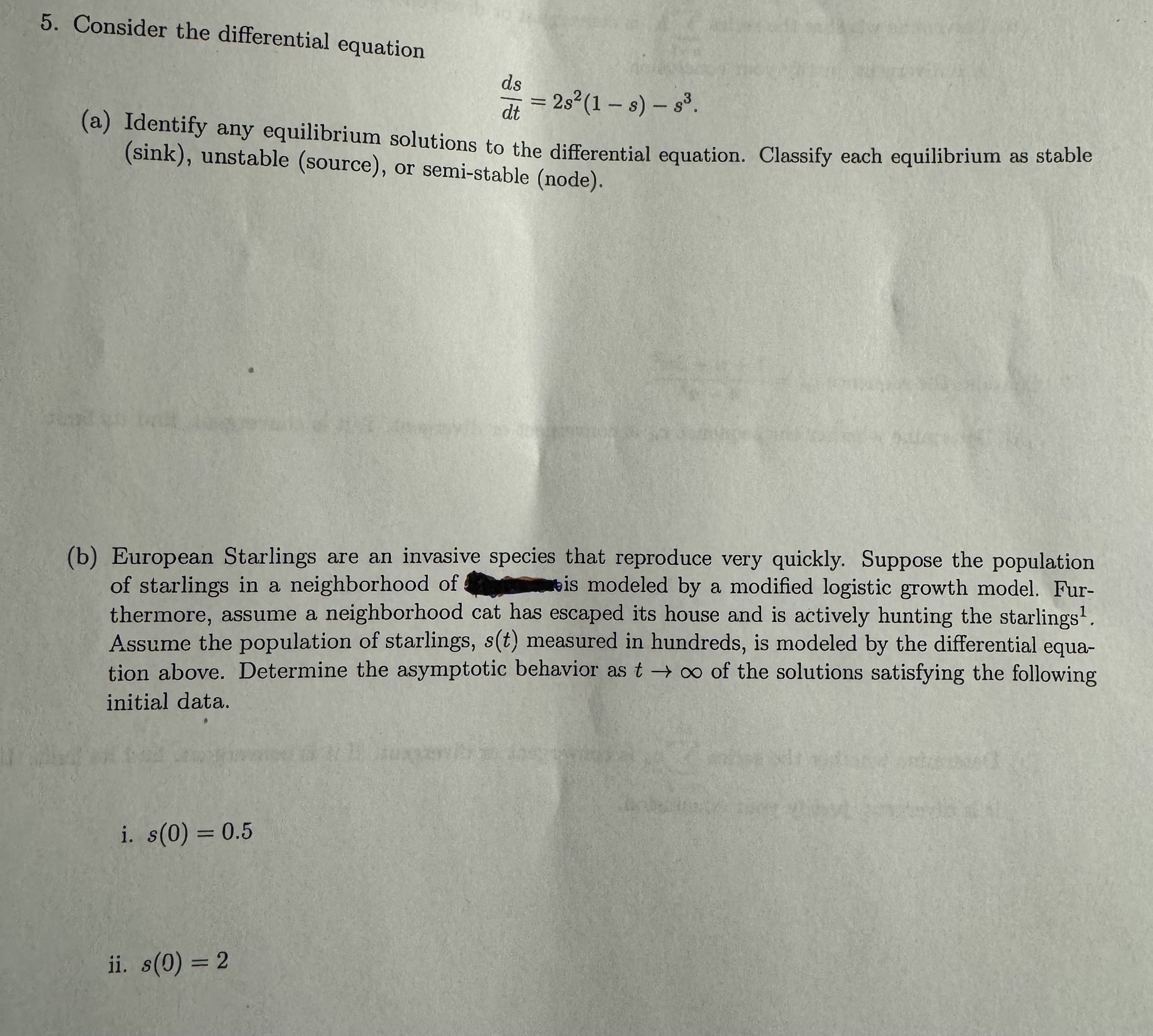 Solved Solve 5a and b in the picture attached. | Chegg.com