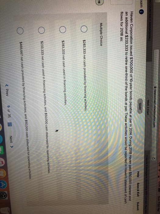 Solved 7:56 PM xam Help Save & Exit Submit Haven Corporation | Chegg.com