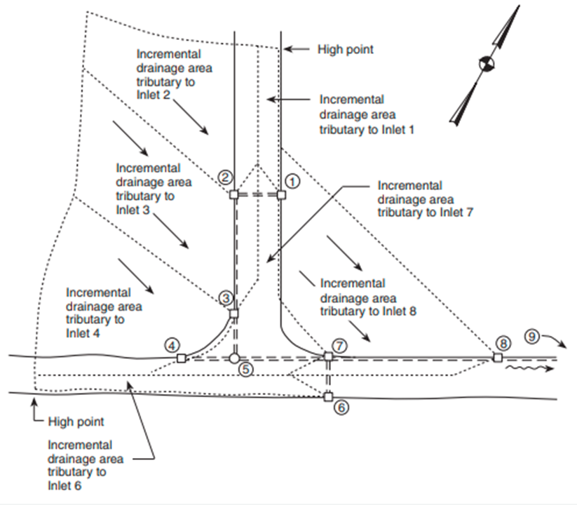 Solved Calculate the peak discharge in each pipe segment of | Chegg.com