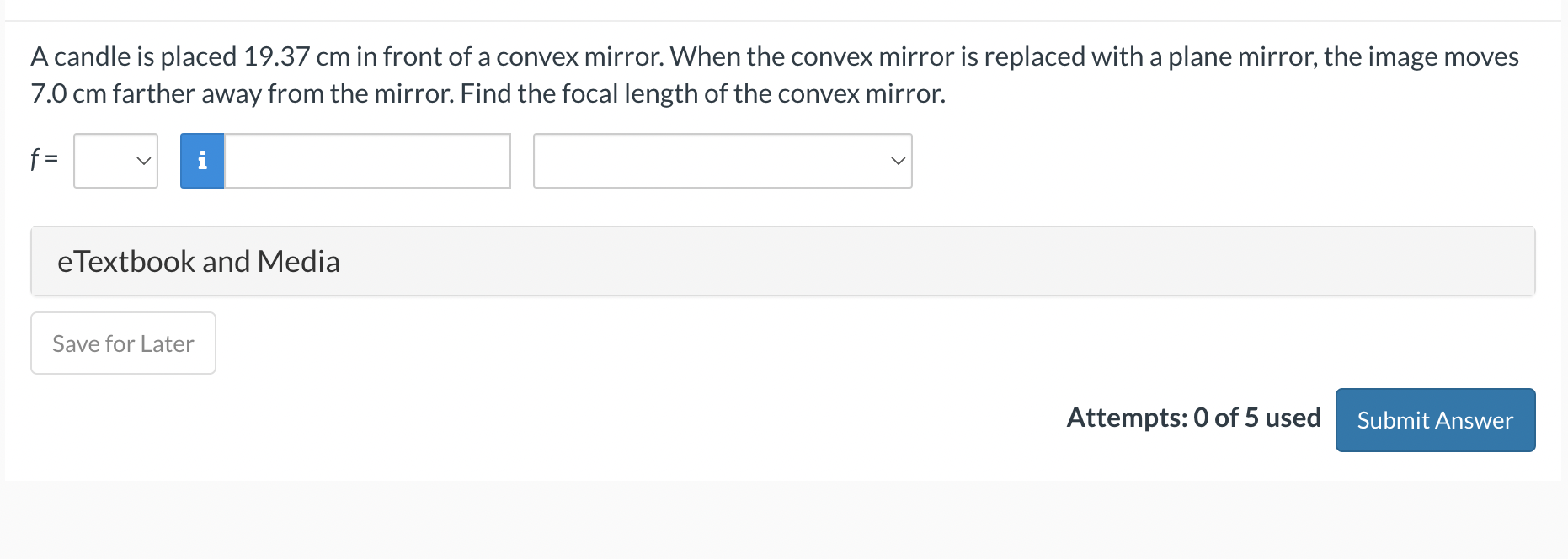 Solved A candle is placed 19.37 cm in front of a convex | Chegg.com