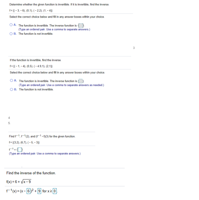 Solved Determine whether the given function is invertible. | Chegg.com