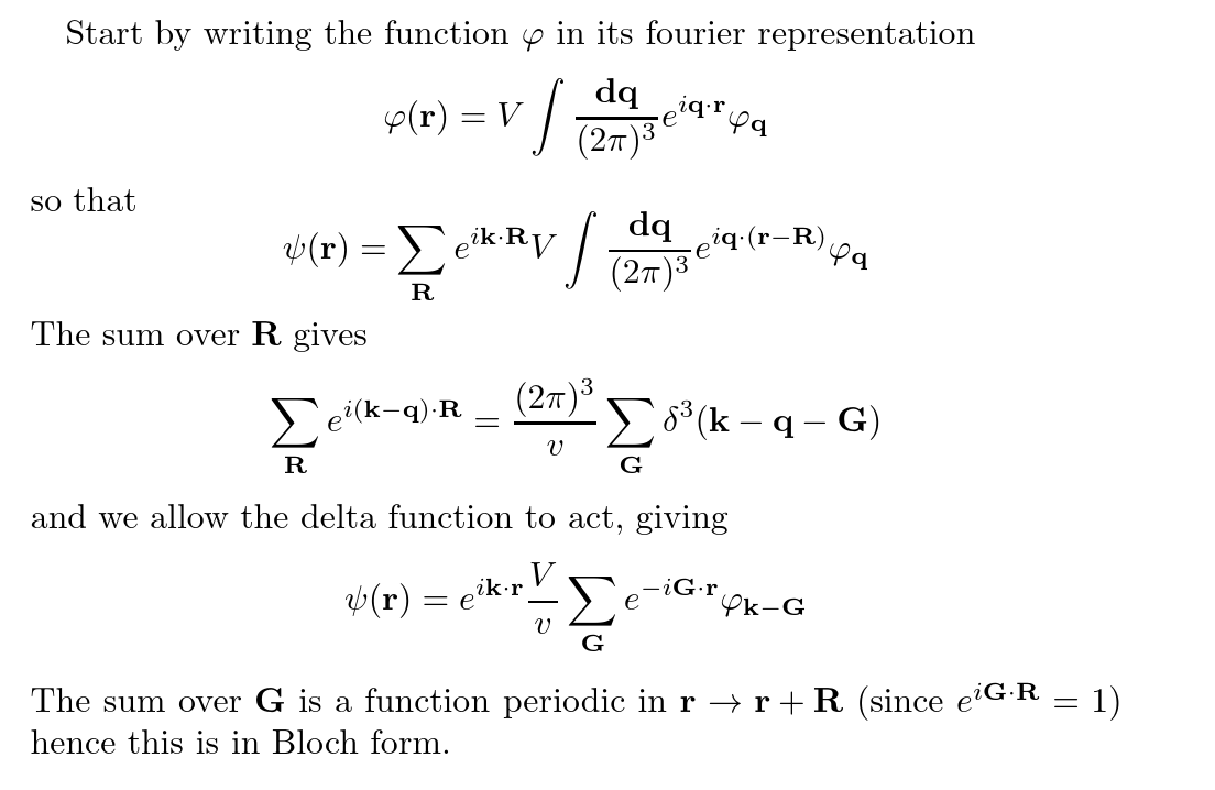 Solved 15 3 Tight Binding Bloch Wavefunctions A Nucleus