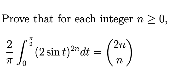 Solved Prove that for each integer n≥0 | Chegg.com
