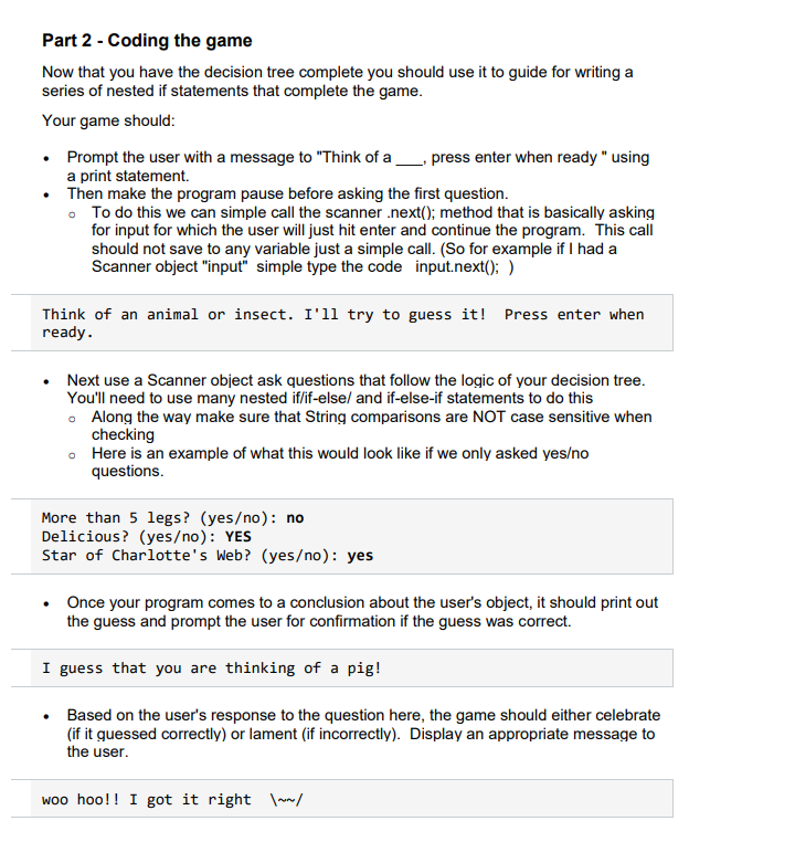 Solved Please include ALL coding requirements listed below! | Chegg.com