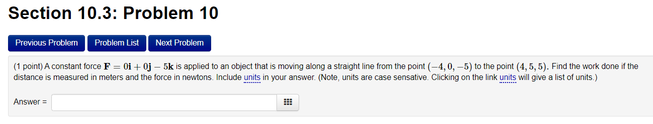 Solved Section 10.3: Problem 10 Previous Problem Problem | Chegg.com