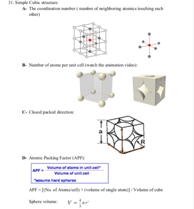 Solved SECTION B-SHOW YOUR WORK 30. Draw the crystal | Chegg.com