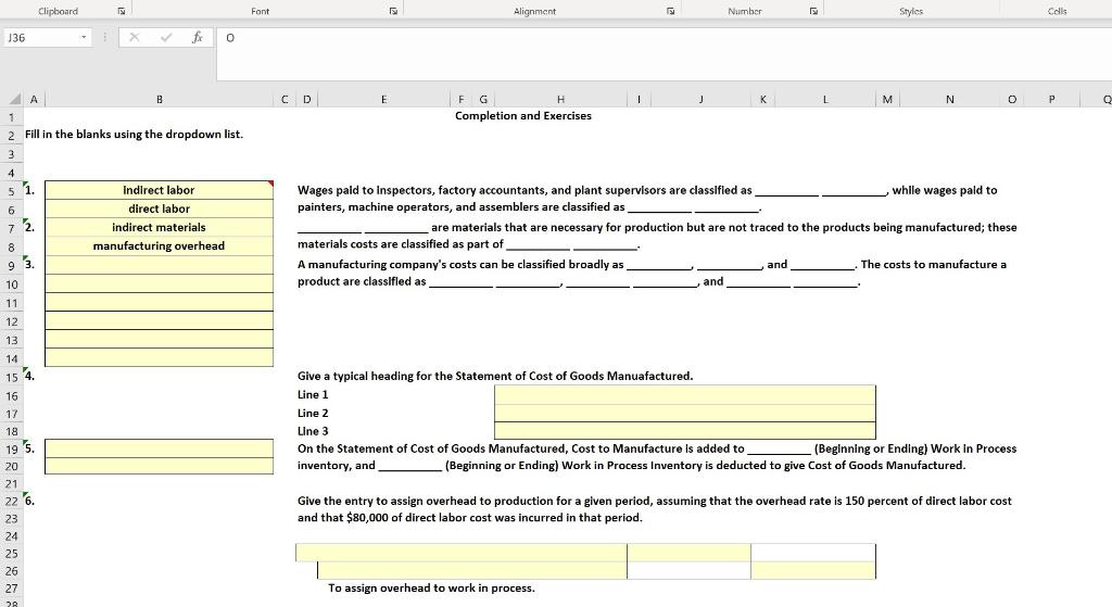 Solved Clipboard Font Alignment Number Styles Cols J36 fc 0 | Chegg.com