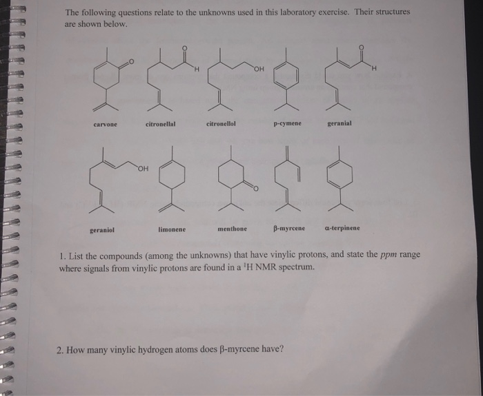 Solved The following questions relate to the unknowns used | Chegg.com