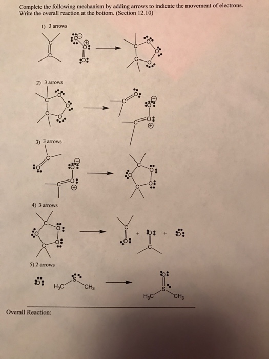 Solved Complete the following reaction mechanism by adding | Chegg.com