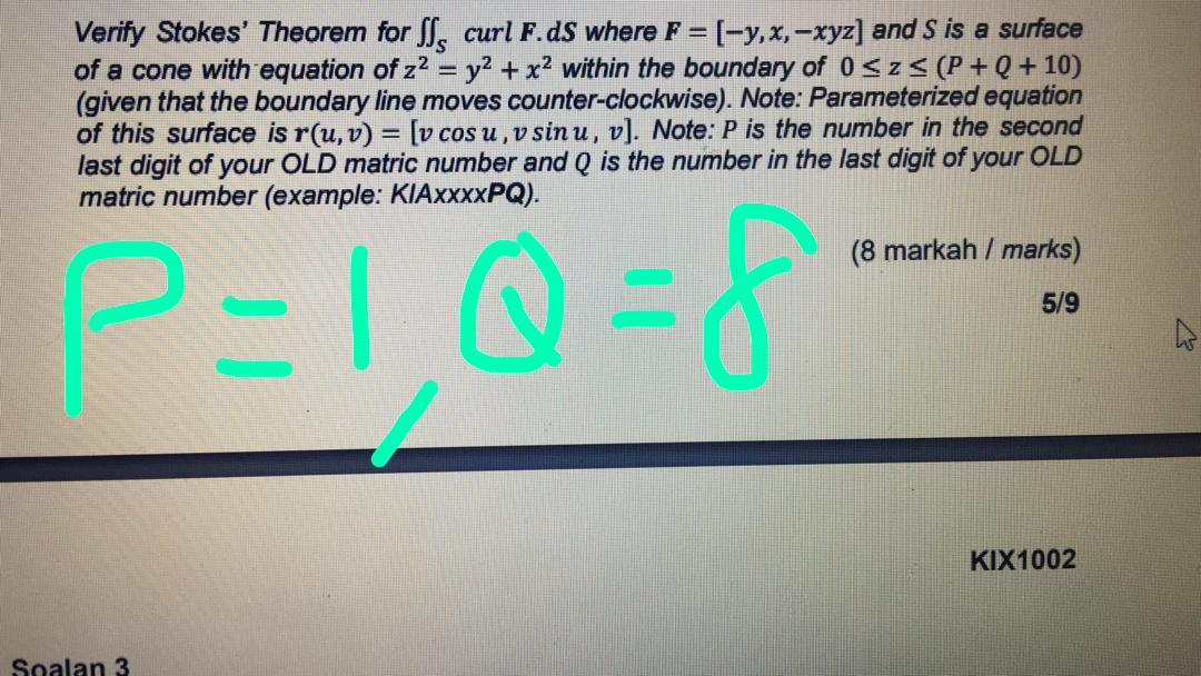Solved Verify Stokes' Theorem for Sg curl F.ds where F = | Chegg.com
