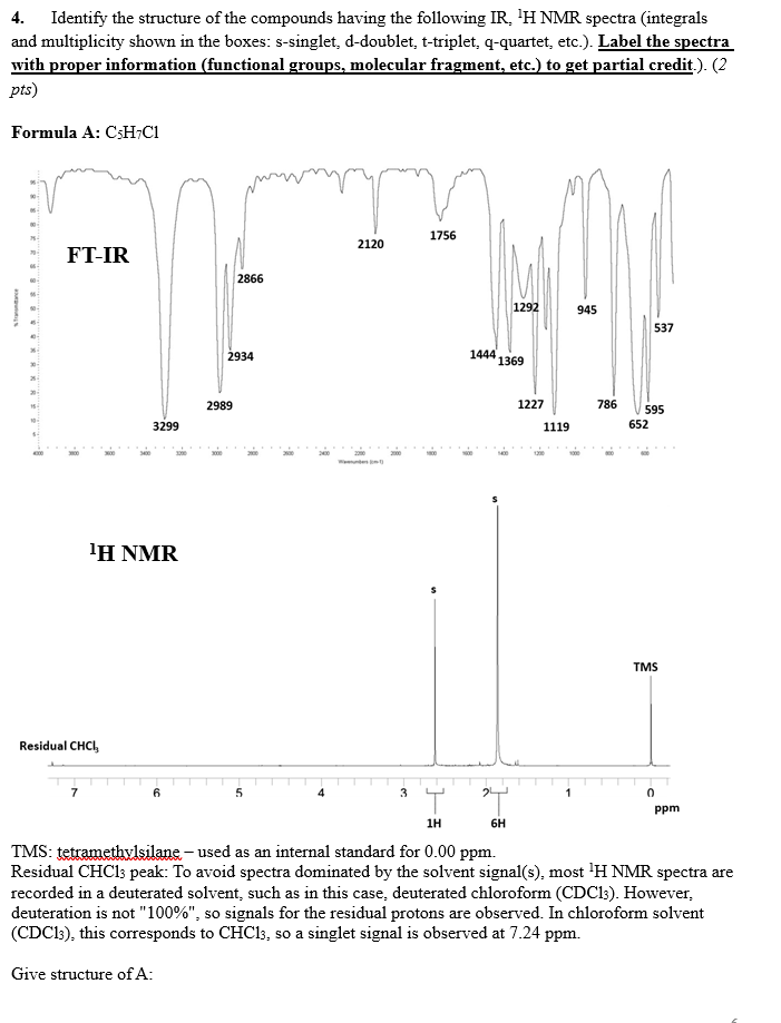 [Solved]: 4. Identify the structure of the compounds havin