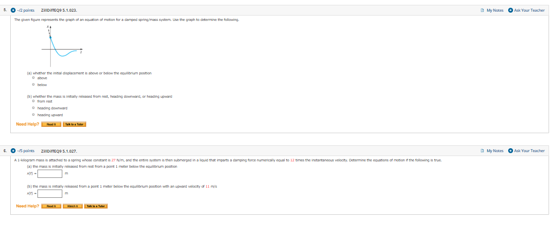 Solved 5. -12 points ZillDiffEQ9 5.1.023. My Notes Ask Your | Chegg.com