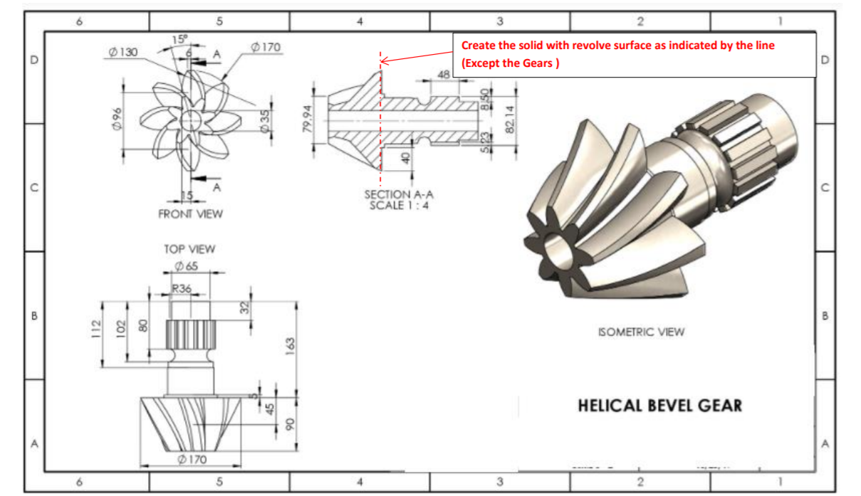 5 15 130 0170 A Create the solid with revolve surface | Chegg.com