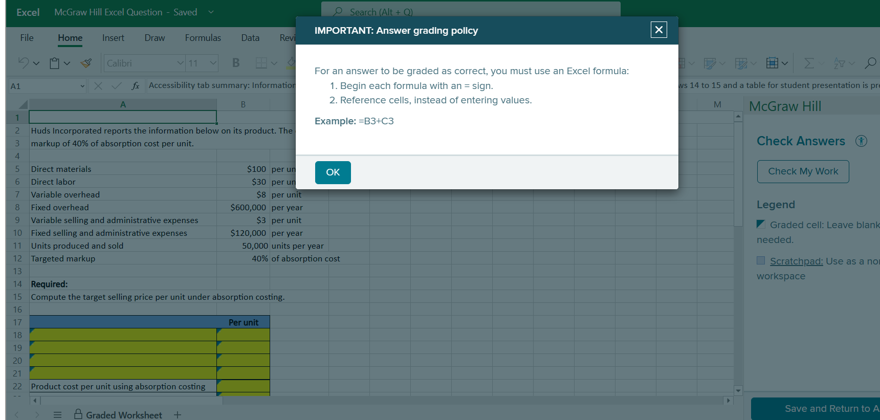 For an answer to be graded as correct, you must use | Chegg.com