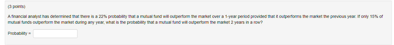 Solved mutual funds outperform the market during any year, | Chegg.com