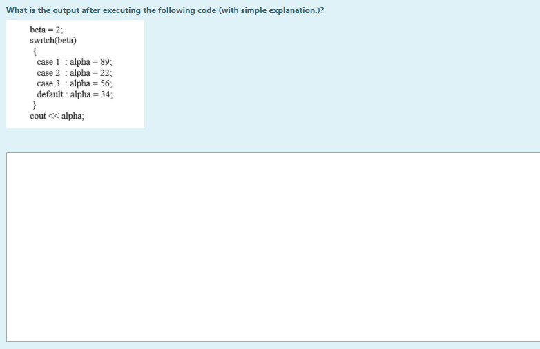 Solved What is the output after executing the following code | Chegg.com