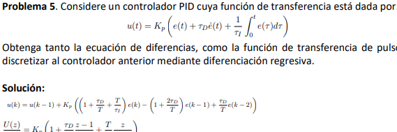Solved Consider a PID controller whose transfer function is | Chegg.com