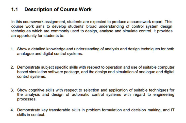 Solved 1.1 Description of Course Work In this coursework | Chegg.com