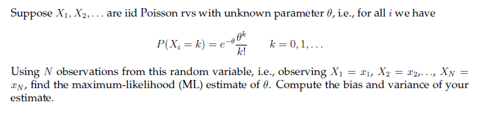 Solved Suppose X1, X2, ... are iid Poisson rvs with unknown | Chegg.com