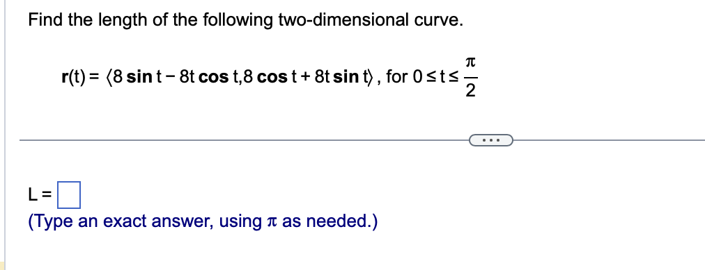 Solved Find the length of the following three-dimensional | Chegg.com