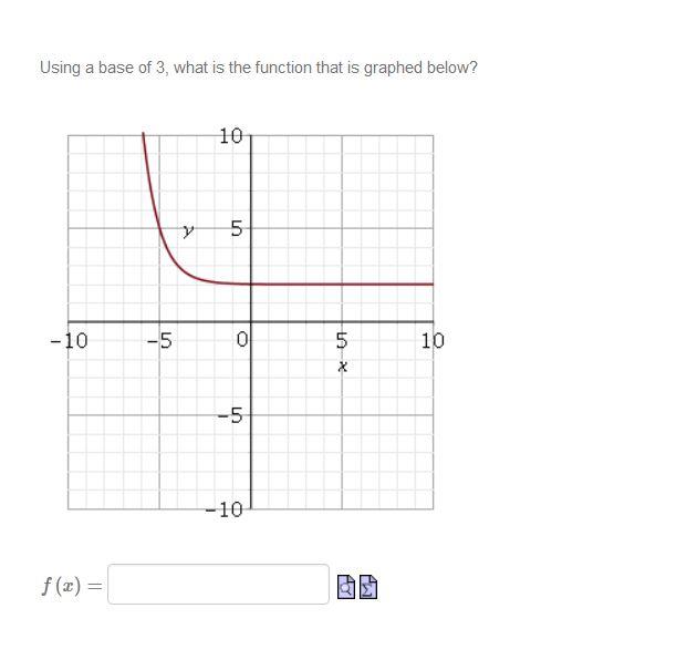 Solved Using a base of 3, what is the function that is | Chegg.com