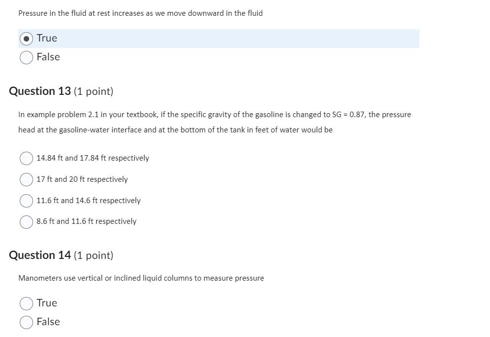 Solved The scope of fluid statics are the fluids at rest and | Chegg.com