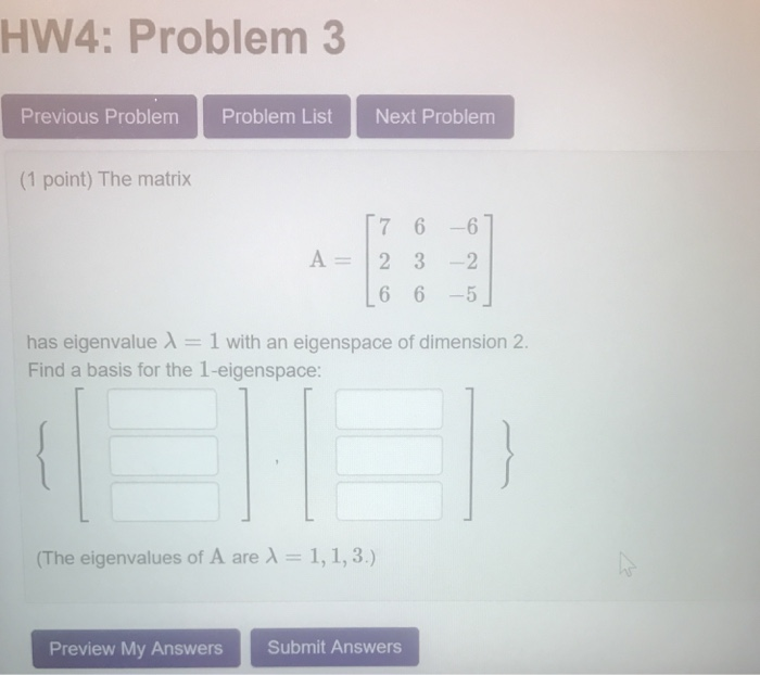 Solved HW4: Problem Previous Problem Problem List Next | Chegg.com