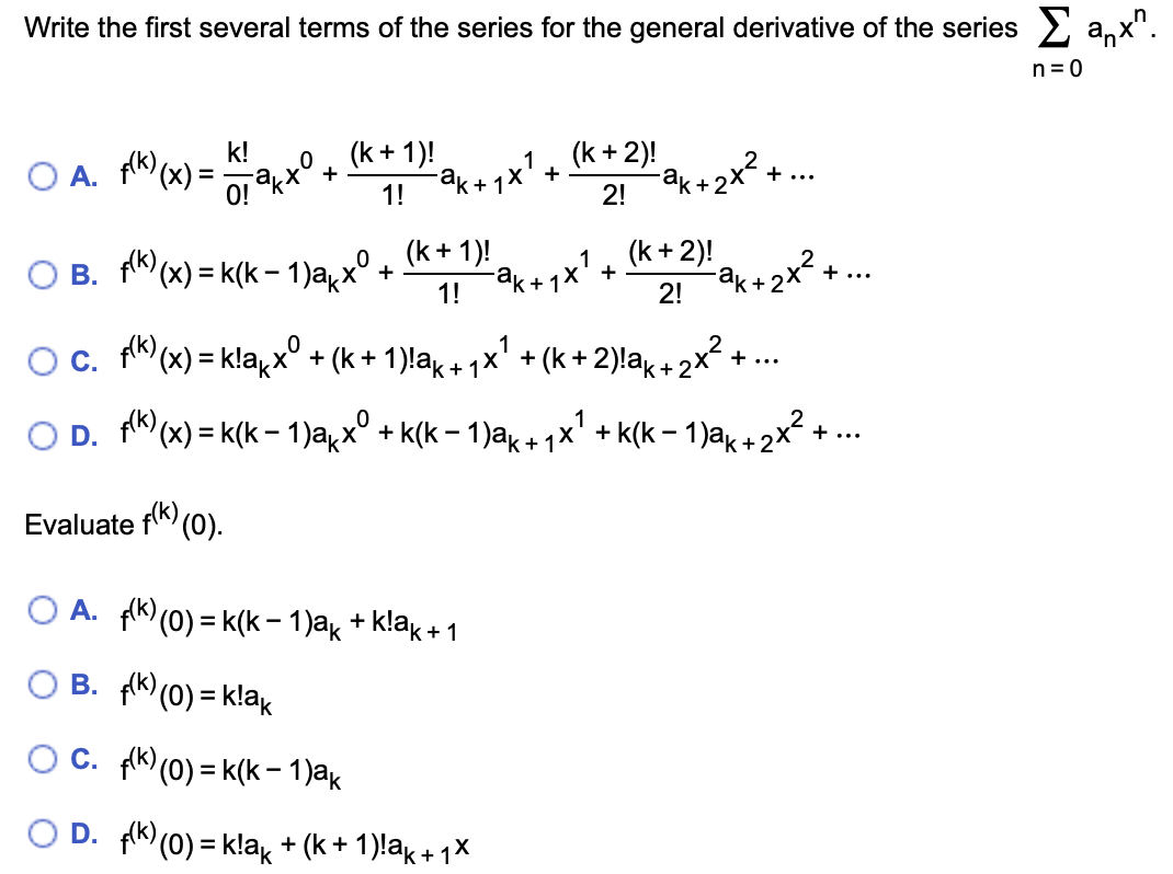 Solved Consider two power series Eanx" and a byx" that are | Chegg.com
