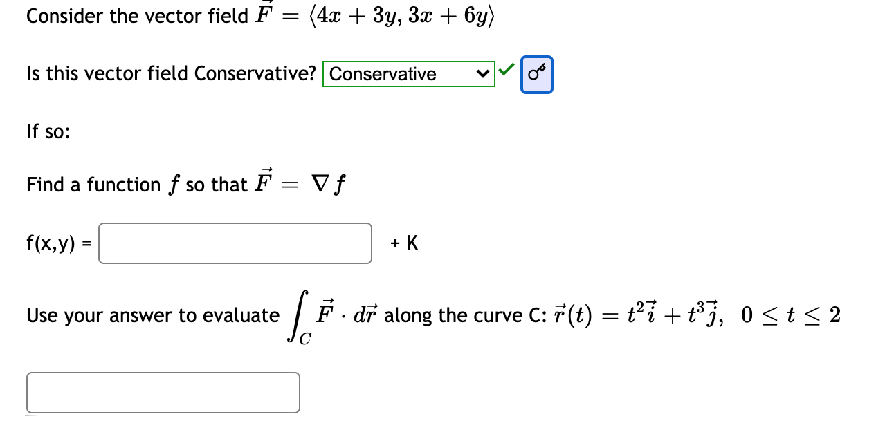 Solved Consider the vector field F. = (4x + 3y, 3x + 6y) q | Chegg.com