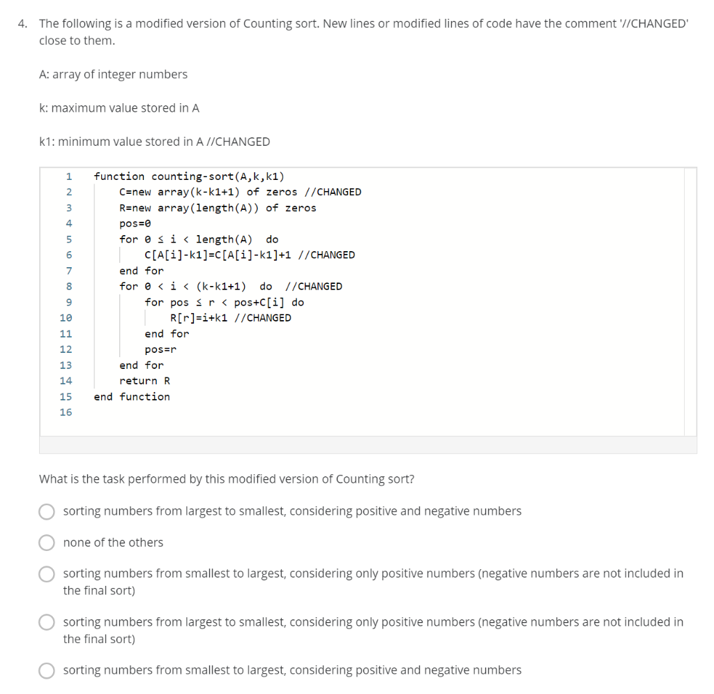 Solved 4. The following is a modified version of Counting | Chegg.com