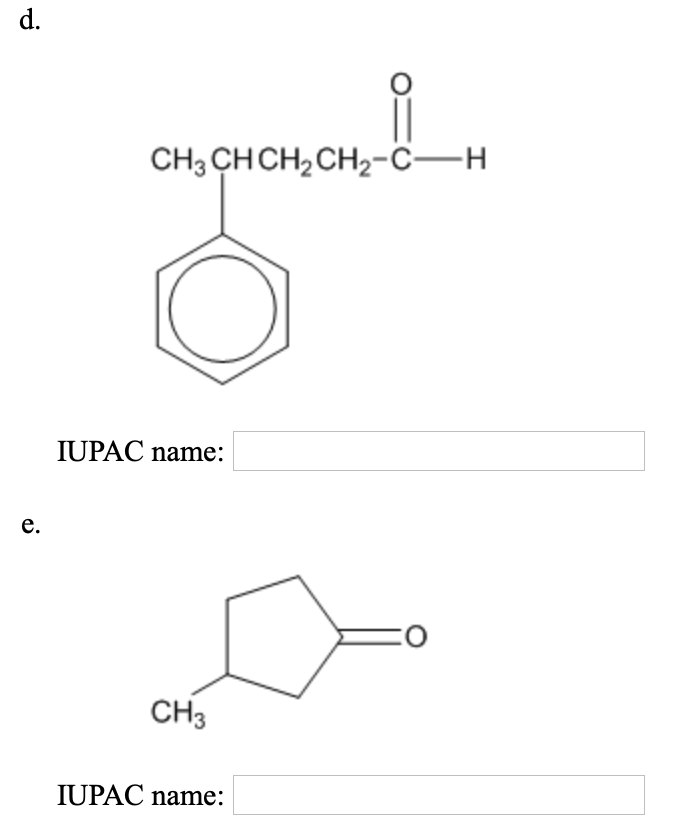 Solved Assign IUPAC names to the following aldehydes and | Chegg.com