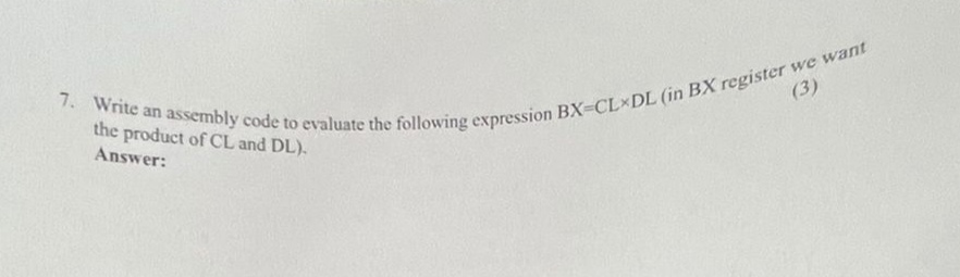 Solved Write an assembly code to evaluate the following | Chegg.com