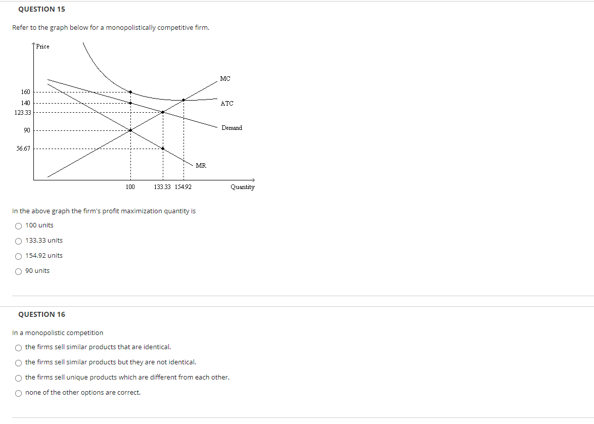 Solved QUESTION 11 Average Total Cost is Total Cost/Quantity | Chegg.com