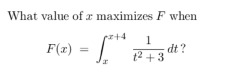 Solved What value of x maximizes F when | Chegg.com