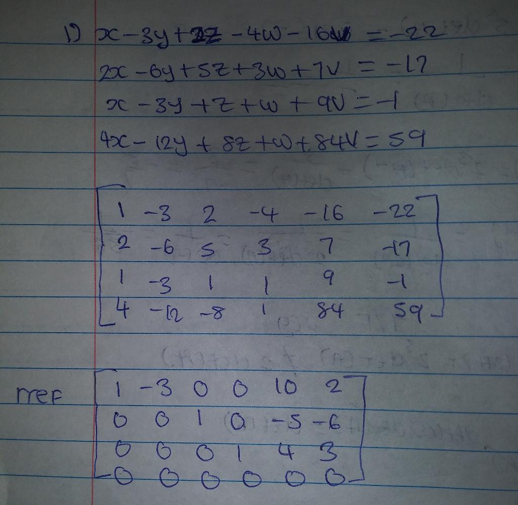 Solved 11 x-3y +32 - 40-16u = -227 (2x - by t5Z+3wtv =-1? | Chegg.com