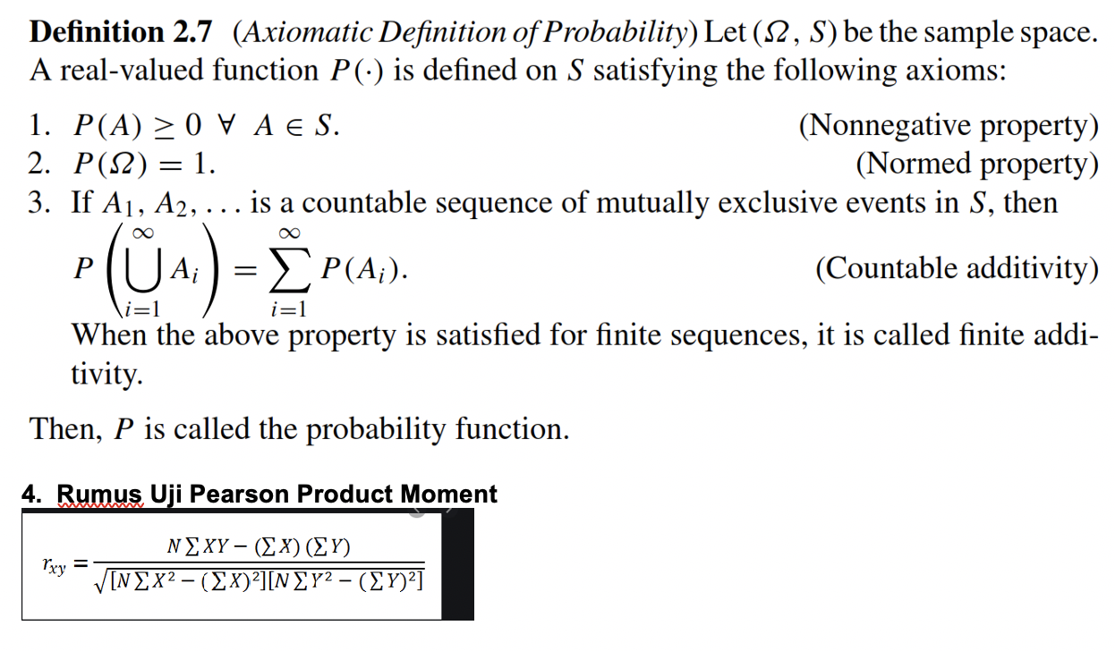 Definition 2.7 (Axiomatic Definition of Probability) | Chegg.com