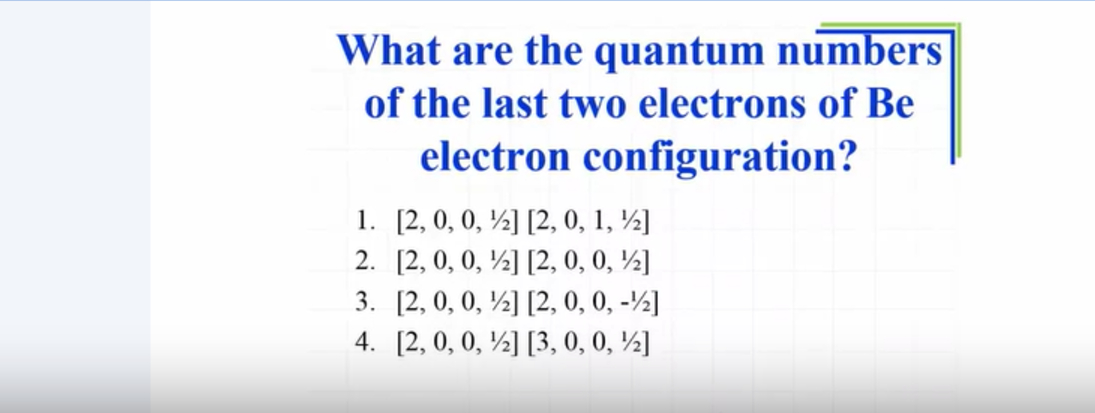 Solved What are the quantum numbersof the last two electrons | Chegg.com