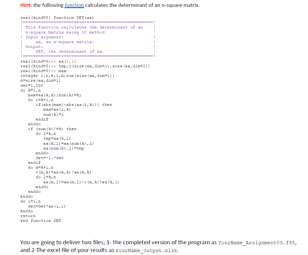 Solved Program Assignment09 fits a 3rd order polynomial to | Chegg.com