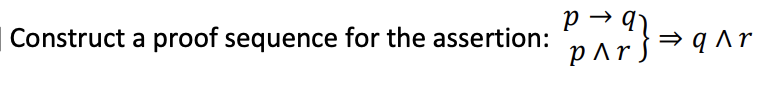 Solved p +91 Construct a proof sequence for the assertion: | Chegg.com