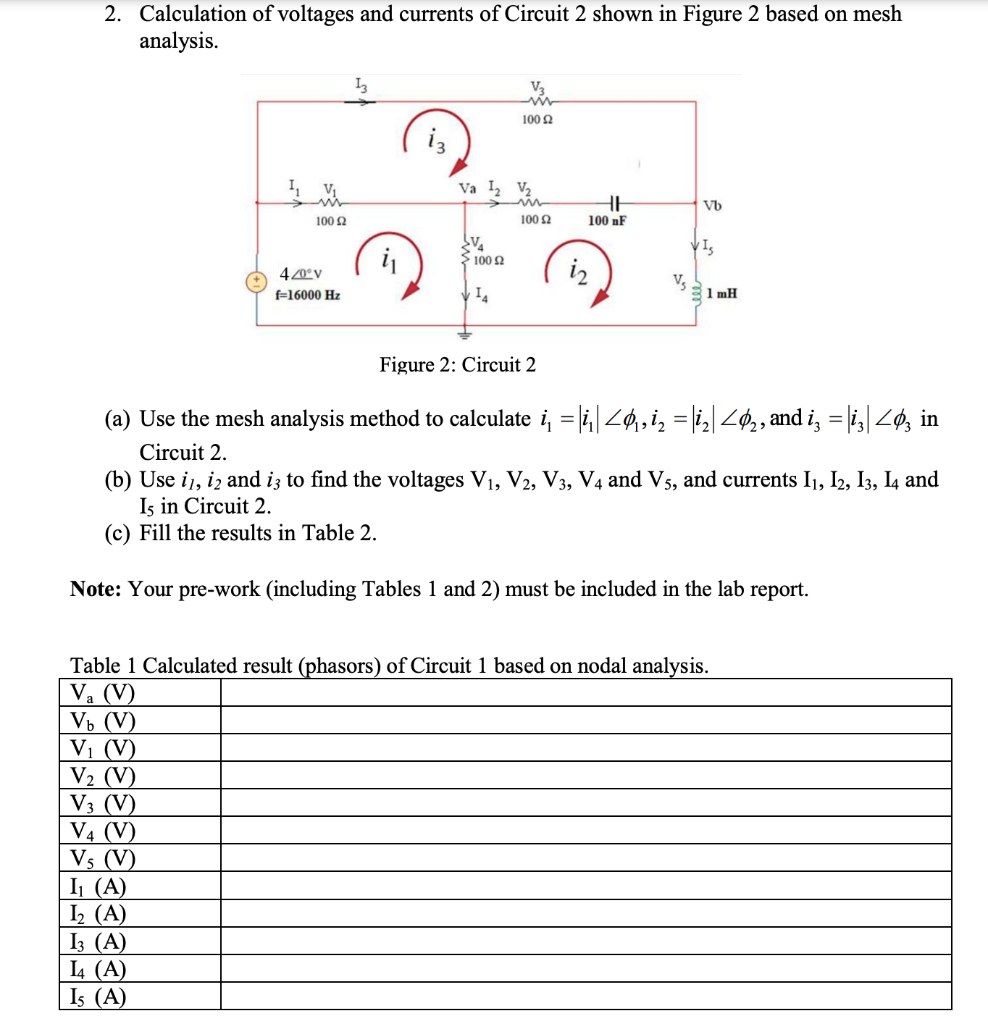 NODAL AND MESH ANALYSIS IN AC ELECTRIC CIRCUITS . I. | Chegg.com NODAL AND MESH ANALYSIS IN AC ELECTRIC CIRCUITS . I. | Chegg.com