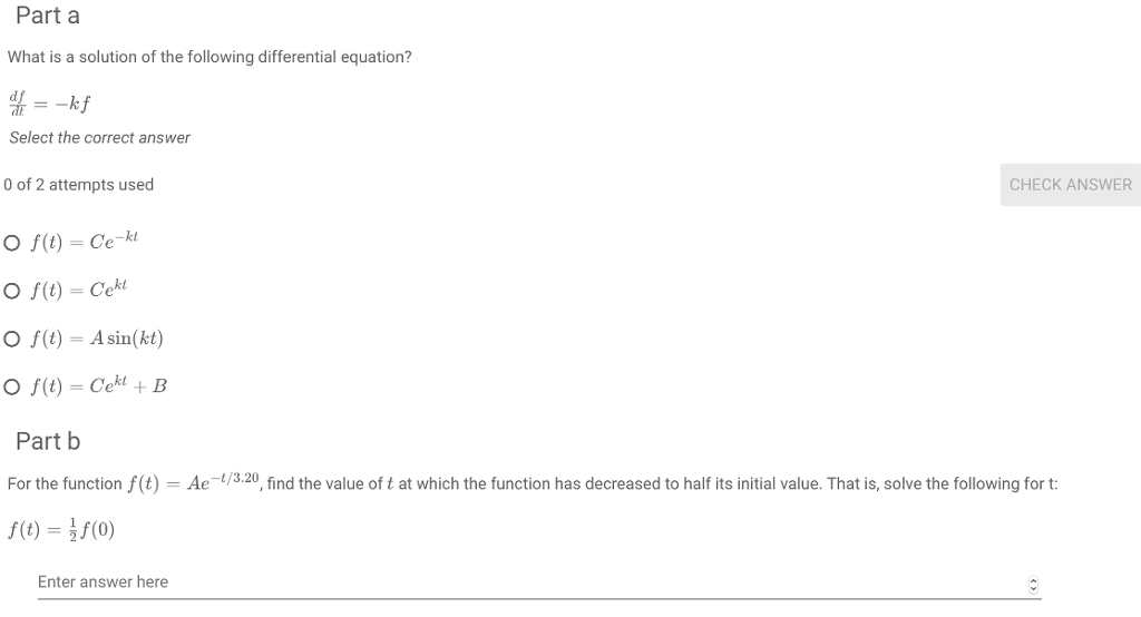 Solved Part a What is a solution of the following | Chegg.com